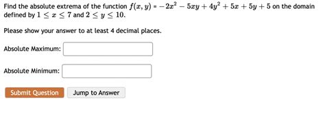 find the absolute extrema of the function f x y 2x 2 5xy 4y 2