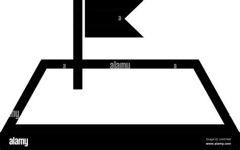 Simple Land And Flag Icon Editable Vector Stock Vector Image And Art Alamy