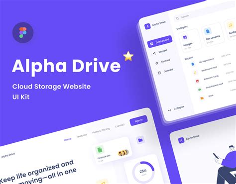 Alpha Drive Cloud Storage Website Ui Kit Behance