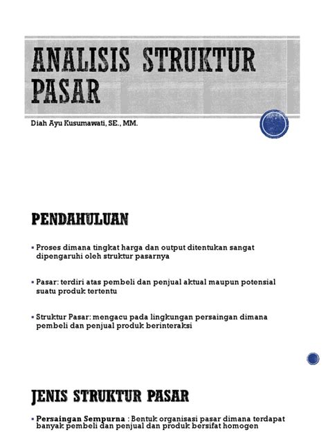 Analisis Struktur Pasar Pdf