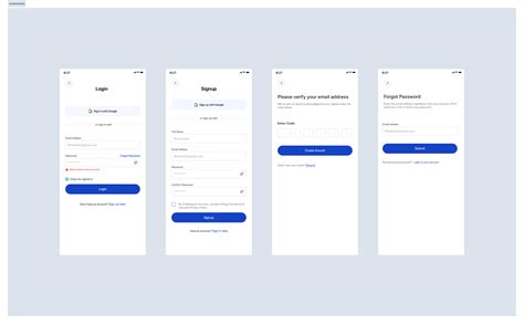 Authentication Flow Ui Mobile Figma