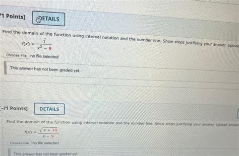Solved Find The Domain Of The Function Using Interval Chegg