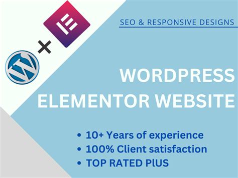 elementor elementor pro responsive wordpress website upwork
