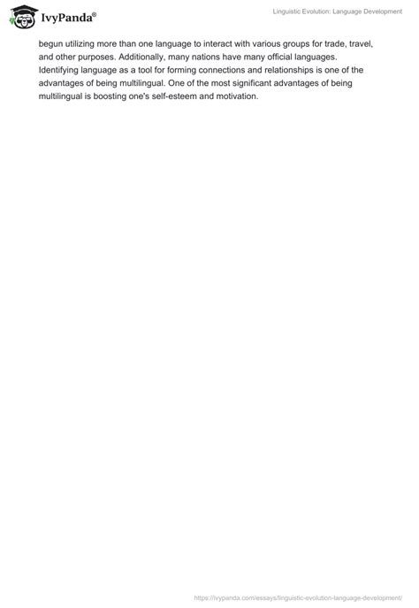 Linguistic Evolution Language Development 322 Words Essay Example