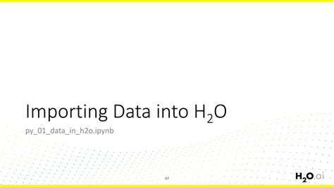 Introduction To Machine Learning With H2o And Python Ppt