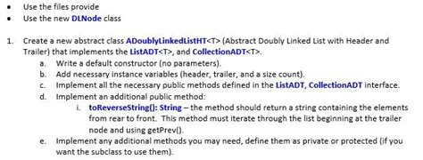 solved need help in java please dlnode code public class
