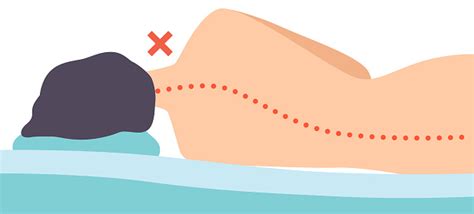 남자 목과 척추 건강 하지 못한 수 면 위치 벡터 일러스트 레이 션에 대 한 잘못 된 수 면 자세를 뒤에서 본 그의 측면에 누워 곡선에 대한 스톡 벡터 아트 및 기타 이미지