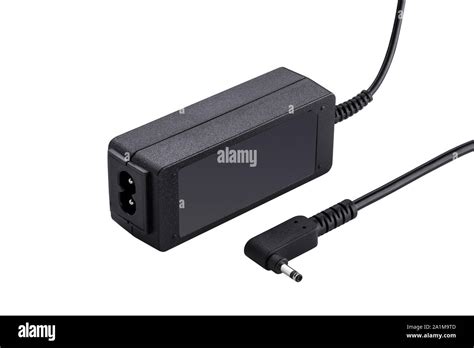 Plastic Laptop Power Adapter On A White Background Isolated Stock Photo Alamy