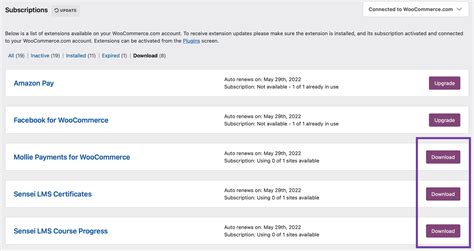 Managing Subscriptions Woocommerce