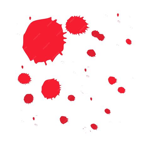 Premium Vector Blood Splatter Blood Drops Isolated On White Background