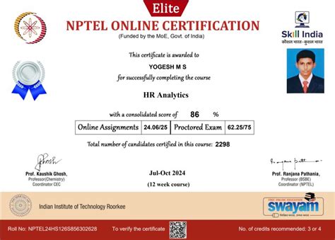 Yogesh Ms On Linkedin Hranalytics Nptel Learninganddevelopment Datadrivenhr Careergrowth…