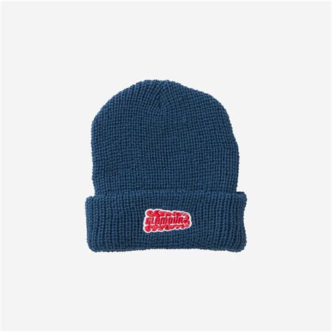 히스테릭 글래머 플레임 로고 자수 니트 캡 블루 Hysteric Glamour Kream