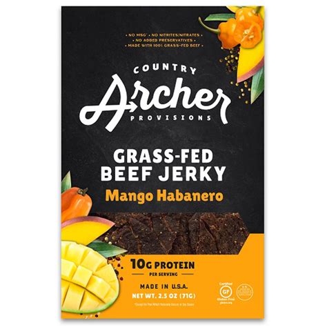 Country Archer Grass Fed Beef Jerky Mango Habenero Products