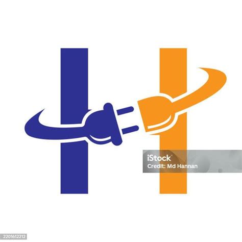 편지 H 개념에 초기 전기 로고 전기 플러그 기호 벡터 및 템플릿 송전선에 대한 스톡 벡터 아트 및 기타 이미지 송전선
