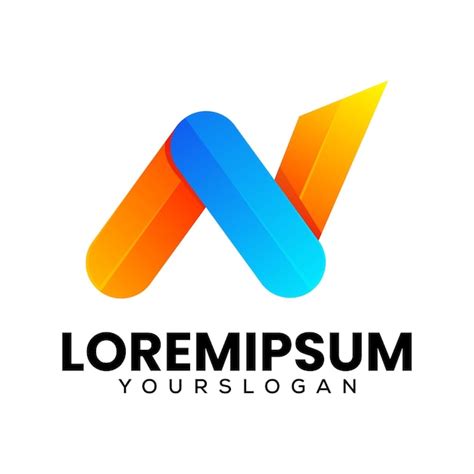 Free Vector Colorful Letter N Gradient Template