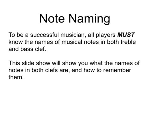 Note Naming In Treble And Bass Clef File