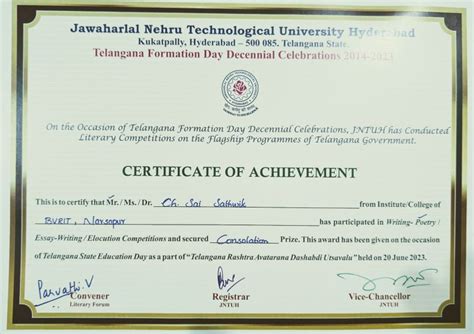 Sathvik Chennapragada On Linkedin Jntuh