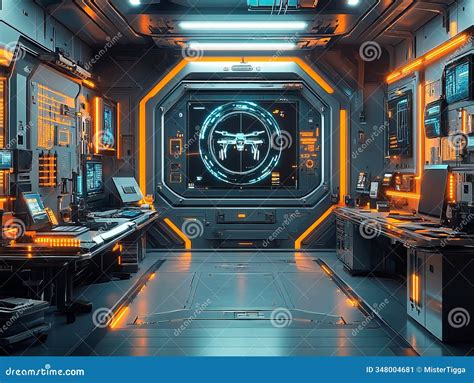 A Futuristic Spacecraft Control Room With Numerous Screens And Consoles Displaying Real Time