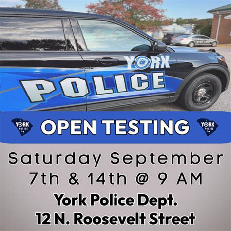 Ypd Open Testing Hiring Event York Sc