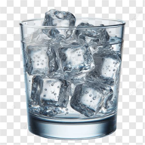 كوب مملوء بالماء ومكعبات ثلج بداخله زجاج مملوء بالماء مع مكعبات الثلج