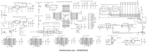 Electrical Schematic Diagram Digitalanalog Information Processing Stock