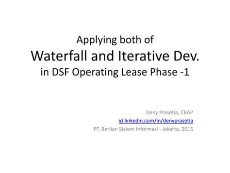 Applying Both Of Waterfall And Iterative Development Ppt