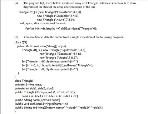 Solved A The Program Q3 Listed Below Creates An Array Of