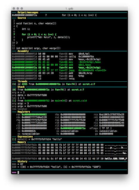 GDB Dashboard Modular Visual Interface For Gdb In Python