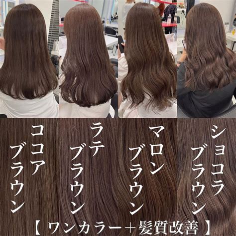 ブラウンカラー特集 ️ ヘアカラー 髪色 暗め ブリーチなし ヘアカラー
