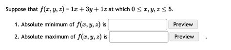 Solved Suppose That F X Y Z 3x 4y 4z At Which X2 Y2 Z2≤42