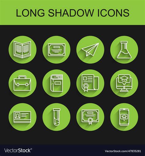 Set Line Identification Badge Test Tube And Flask Vector Image