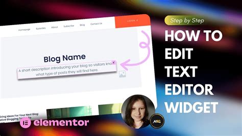 [elementor pro tutorial] how to edit text editor widget youtube