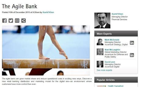 Accenture Uk And Ireland On Linkedin The Agile Bank Can Grow Market