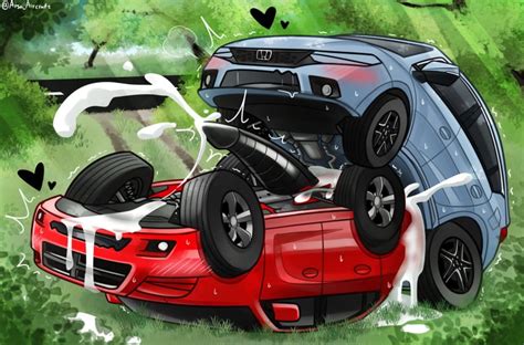 Rule 34 Anal Anal Sex Black Penis Blue Body Blush Bodily Fluids Car Closed Eyes Cum Cum In Ass