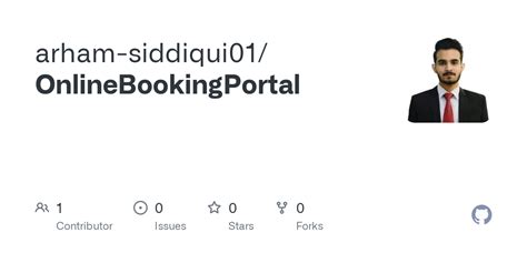 GitHub Arham Siddiqui OnlineBookingPortal