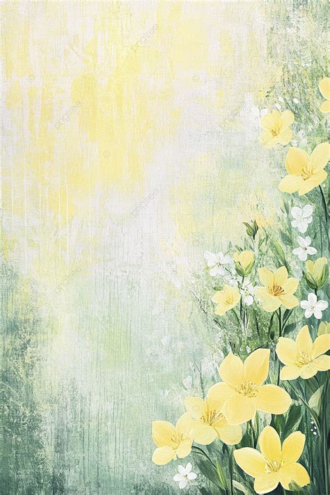 파스텔 색상과 섬세한 브러시 스트로크로 장식된 부드러운 인상주의 배경은 다양한 색조의 노란색 녹색으로 봄꽃 정원을 장식했습니다 배경 화면 및 일러스트 무료 다운로드