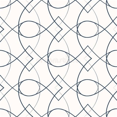 Monochrome Seamless Pattern With A Simple Abstract Drawing Stock Vector