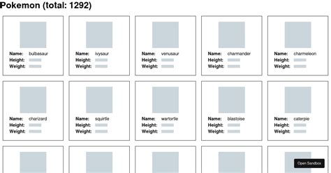React Pokemon Skeleton Codesandbox