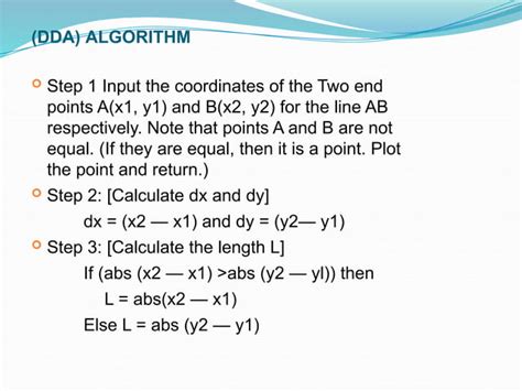 Dda Line Algorithmpptx Of Computer Graphics Pptx Computing Technology And Computing