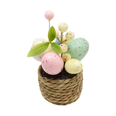 Nvzhuang Tabletop Easter Egg Tree Artificial Tree With Berries Spot