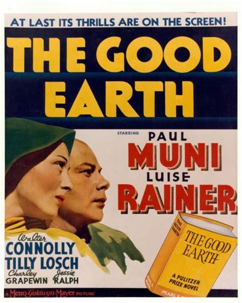 Luise Rainer And Paul Muni In Movie Art For The Film The Good Earth