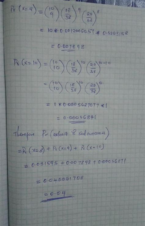 Solved I Need Help In Understanding How To Solve This Binomial