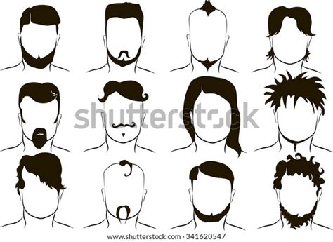 Mens Fashion Hairstyles Vector Graphic Stock Vector Royalty Free