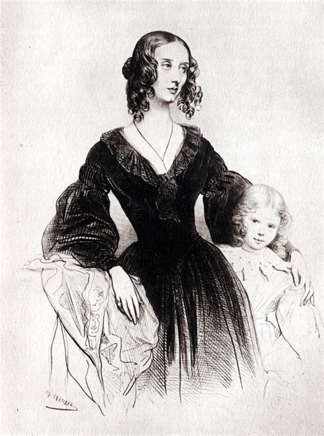 Ca 1840 Jane Stirling With Young Fanny Elgin Later Lady Bruce By Achille Devéria Frédéric