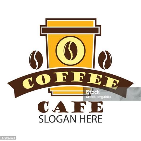 커피숍 아이콘 레이블 텍스트 공간을 귀하의 슬로건에 대 한 배지 슬로건 벡터 일러스트 레이 션 검은색에 대한 스톡 벡터 아트 및 기타 이미지 Istock