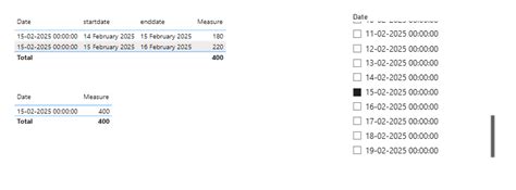 using dimdate table to filter main table with vary microsoft