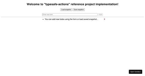 typesafe actions reference project codesandbox