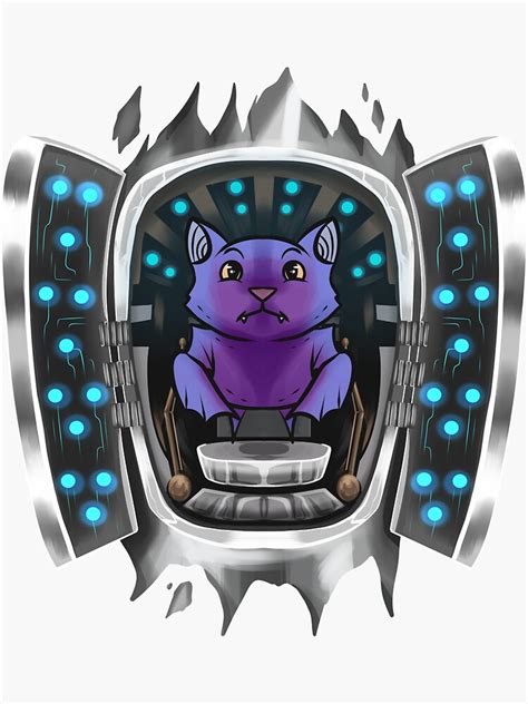 Purple Bat Inside Costume Purple Bat Takes Over Control Sticker For