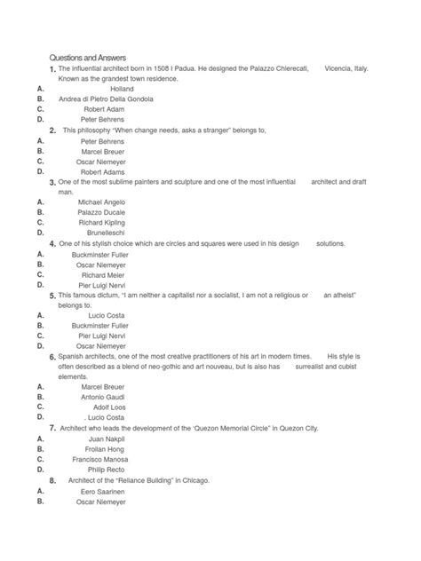 Architecture Questions And Answers Pdf At Dani Paloma
