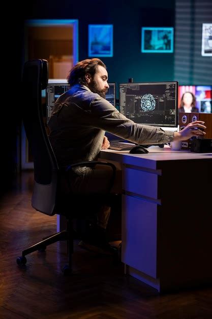 Premium Photo Developer Inserting Disk Into Pc Containing Language Data Models For Ai